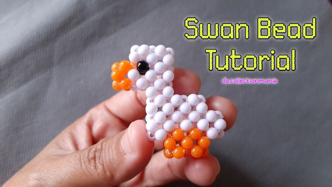 Beaded Swan Easy Tutorial // BEADS KEYCHAINS // Gantungan Kunci Manik ...