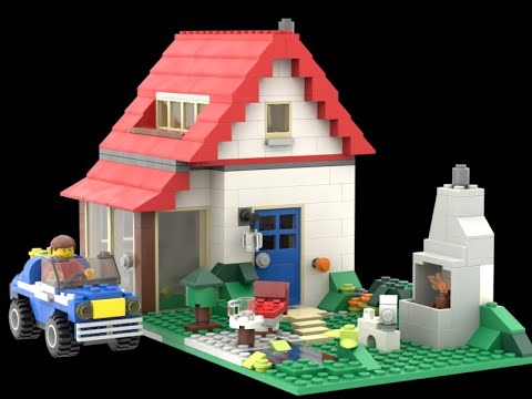 Creating the LEGO Hillside House in Lego Digital Designer - YouTube