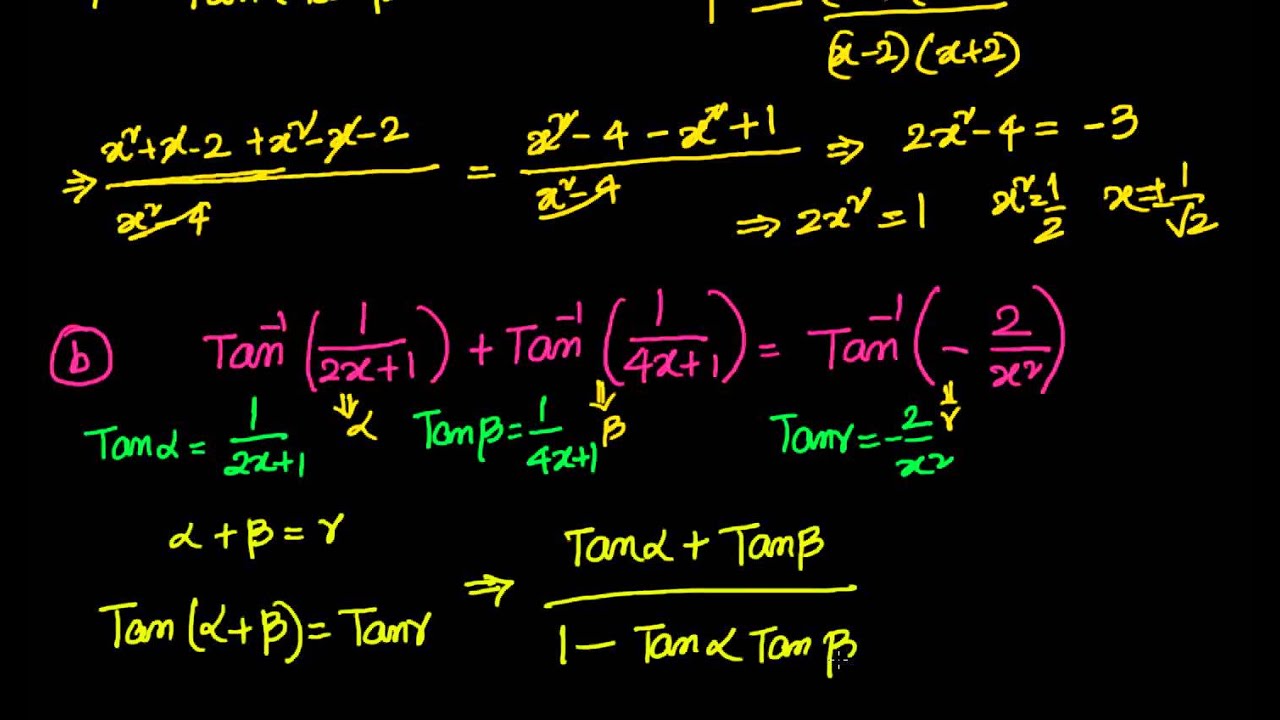 Inverse Trigonometric Functions - Examples 12 - YouTube