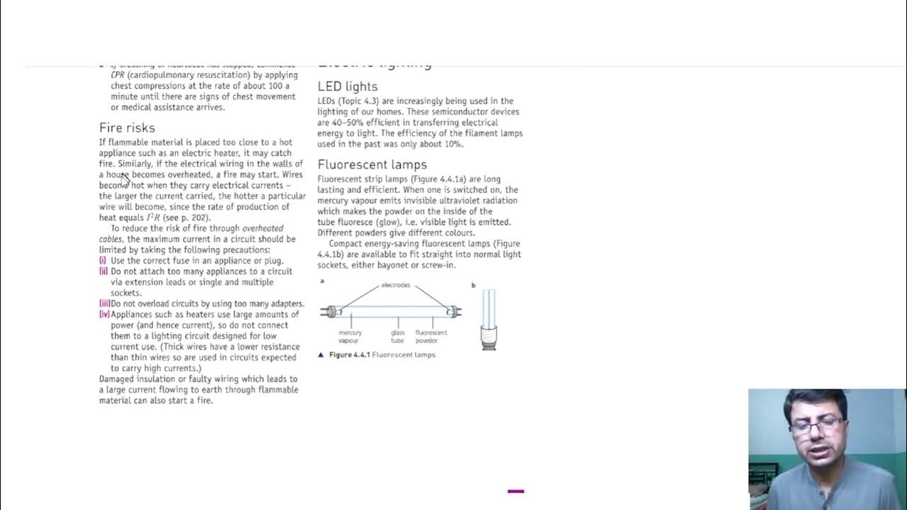 | O'level | IGCSE | PHYSICS | FIRE RISKS & FLUORESCENT LAMPS | - YouTube