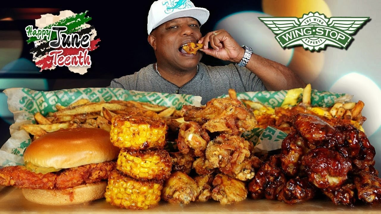 Wingstop Feast Mukbang 먹방 - YouTube