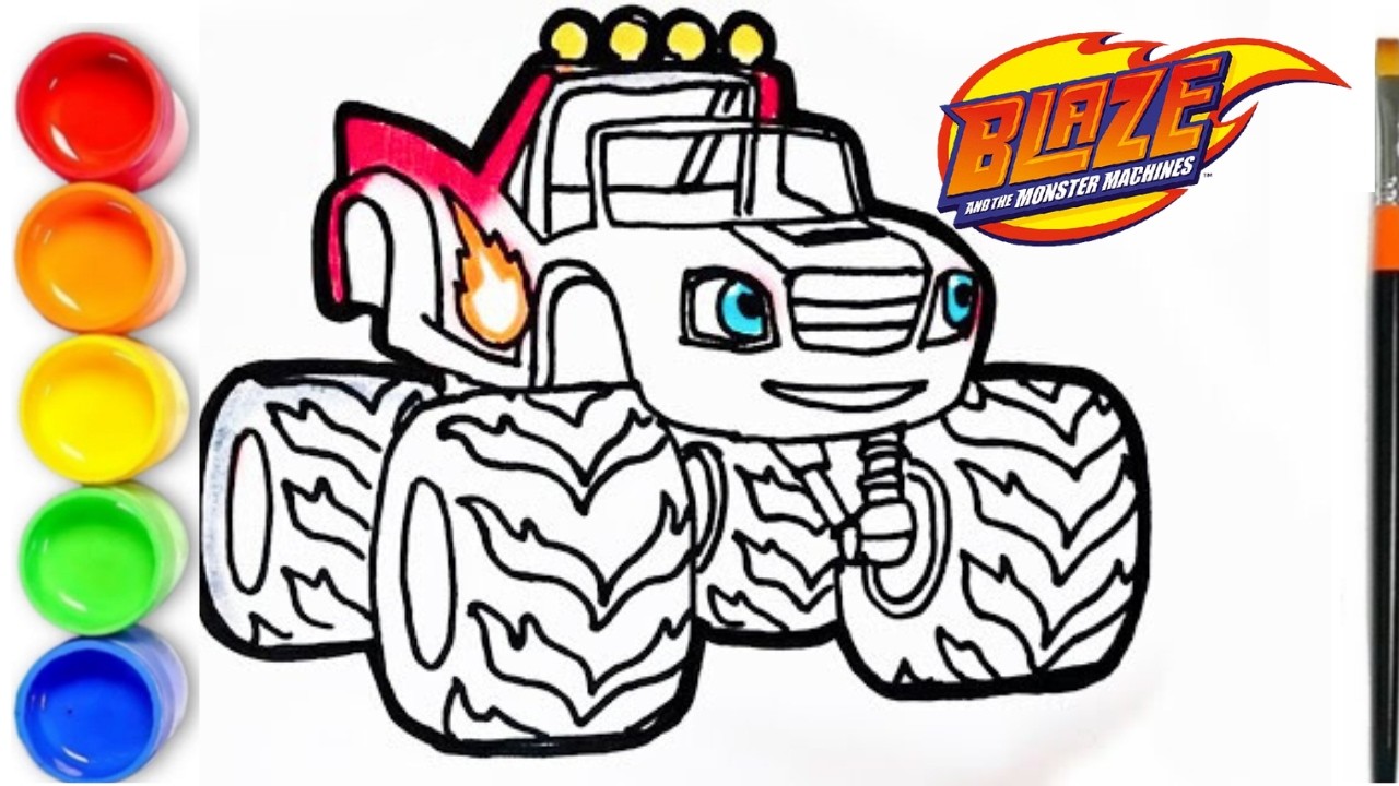 How to draw Blaze and the Monster Machines | Draw step by step - YouTube