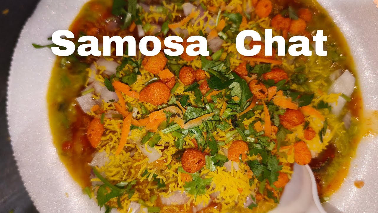 Samosa Chat Preparation | Street food Samosa Chat | #streetfood # ...