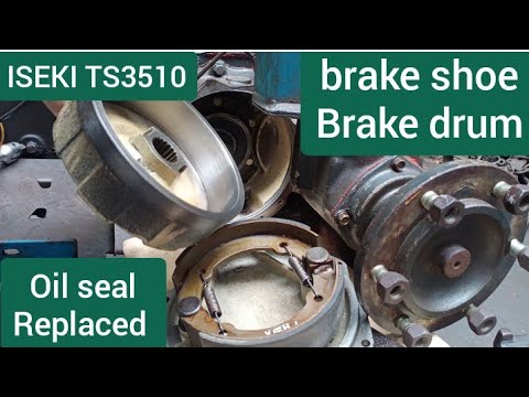 How to remove brake drum,shoe and oil seal of ISEKI TS 3510 - YouTube