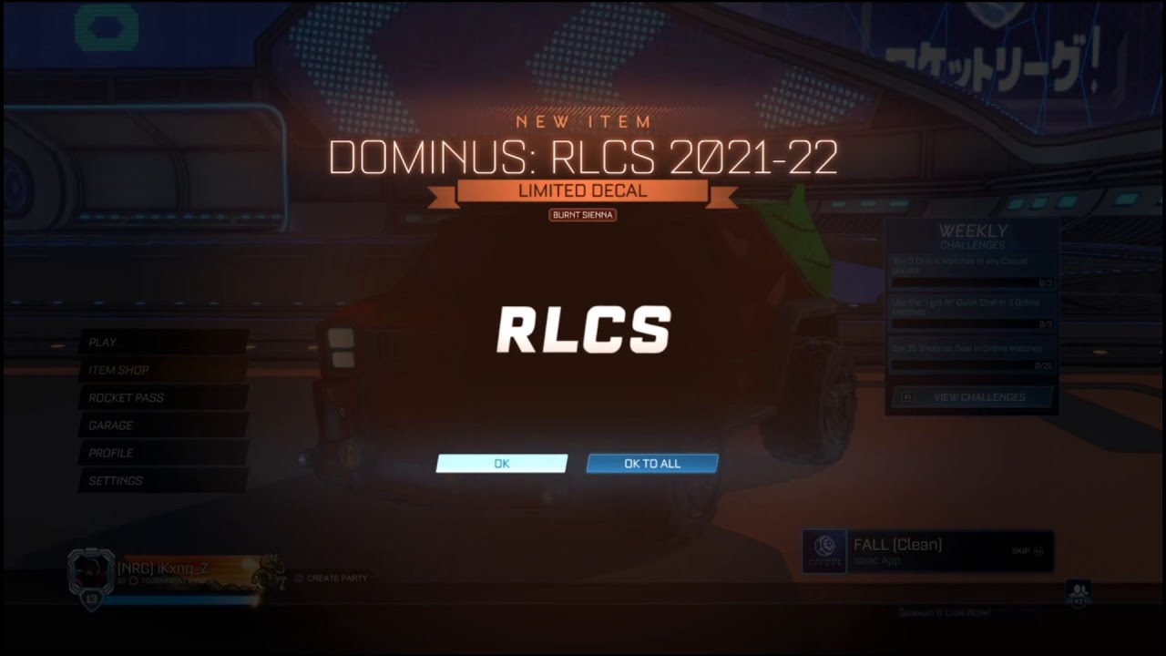 RLCS Drop Opening in Rocket League Season 6 - YouTube
