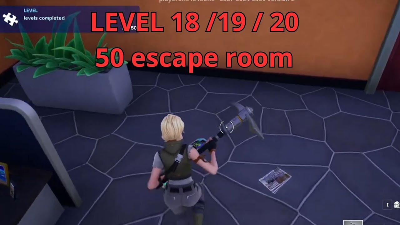 HOW TO COMPLETE LEVEL 18 / 19 /20 ON 50 LEVEL ESCAPE ROOM FORTNITE MAP ...