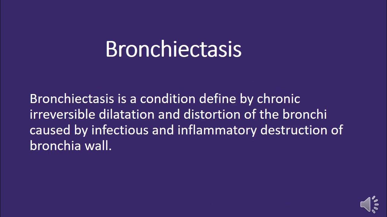 Bronchiectasis Pathophysiology Clinical Features Aetiology And Management Youtube