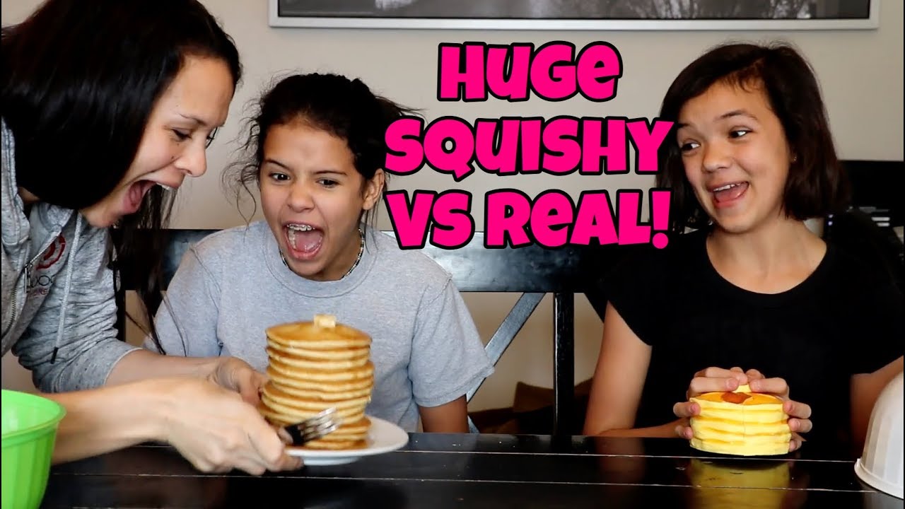 HUGE SQUISHY VS REAL EAT IT OR WEAR IT - YouTube
