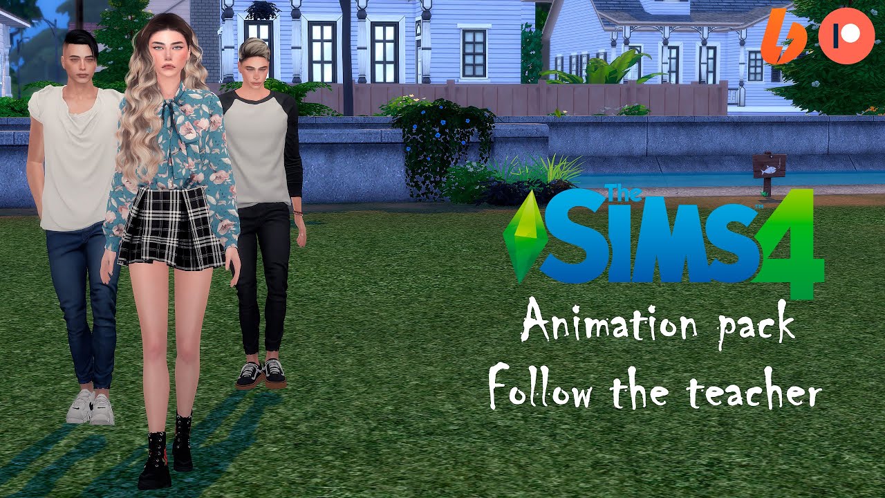 Sims 4 Animation pack follow the teacher (DOWNLOAD free ) - YouTube