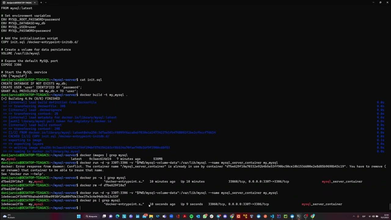 How Do I Create A Mysql Container From A Dockerfile Youtube