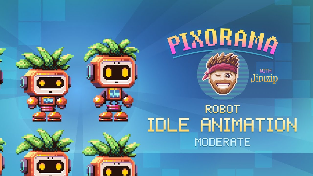 Pixorama: Robot Idle Animation - YouTube
