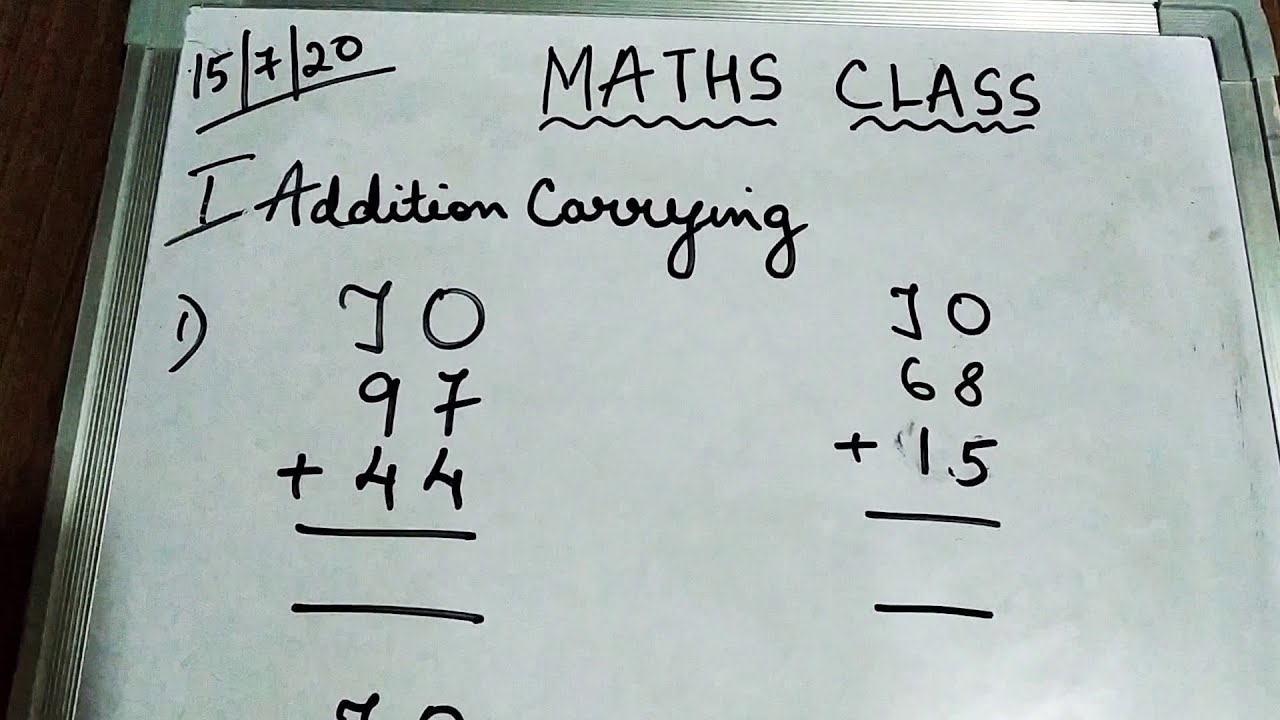 Addition sums ( carrying) / tables ex matching 2-5 - YouTube