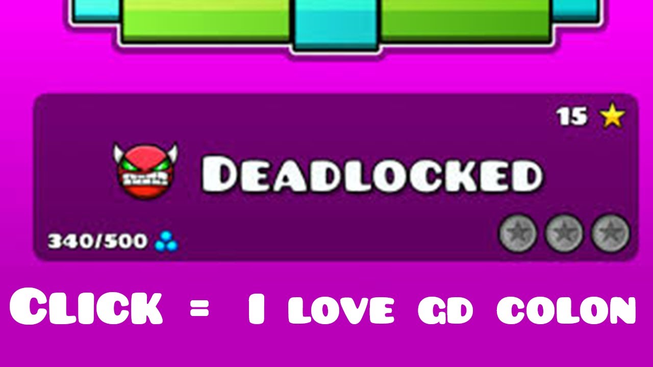 Deadlocked but every click is i love gd colon - YouTube