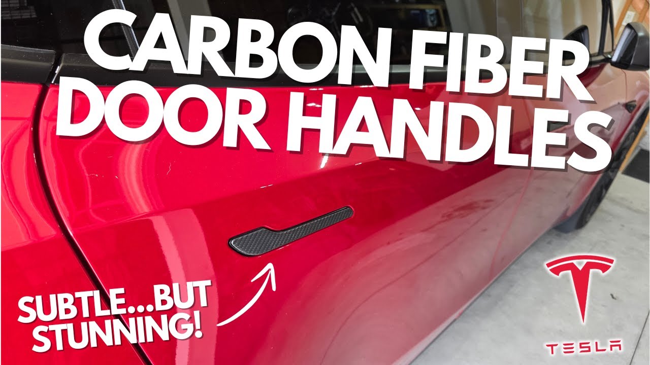 Genuine Carbon Fiber Door Handle Covers for Tesla Model Y & Model 3 ...