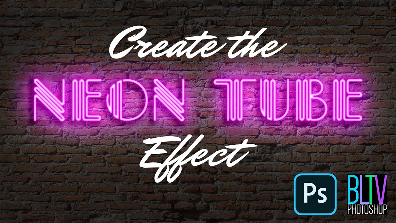 Photoshop: How to Create a NEON Tube Effect! - YouTube