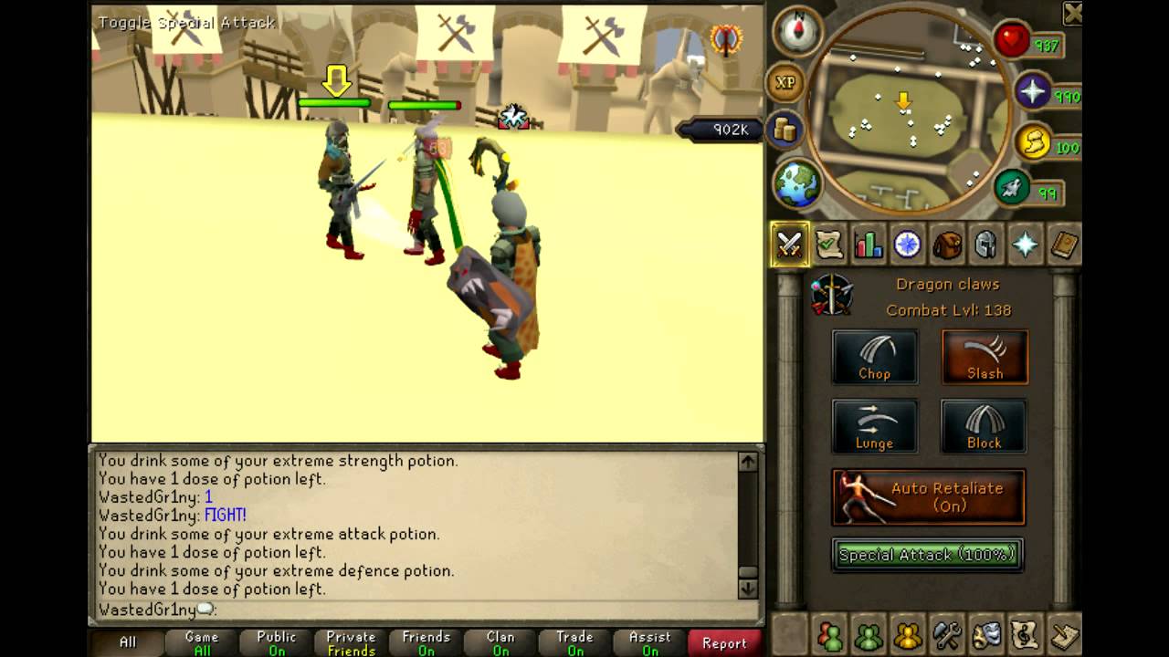Runescape - Duel Arena Claw Rushing - YouTube