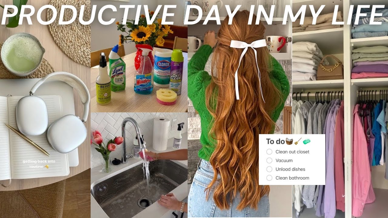 *PRODUCTIVE* day in my life| deep clean my house, organizing ...