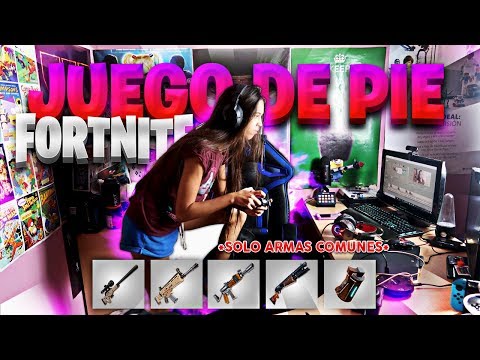 JUEGO DE PIÉ y SÓLO ARMAS COMUNES y GANO la PARTIDA de FORTNITE BATTLE ROYALE! INCREÍBLE @ThaNix229