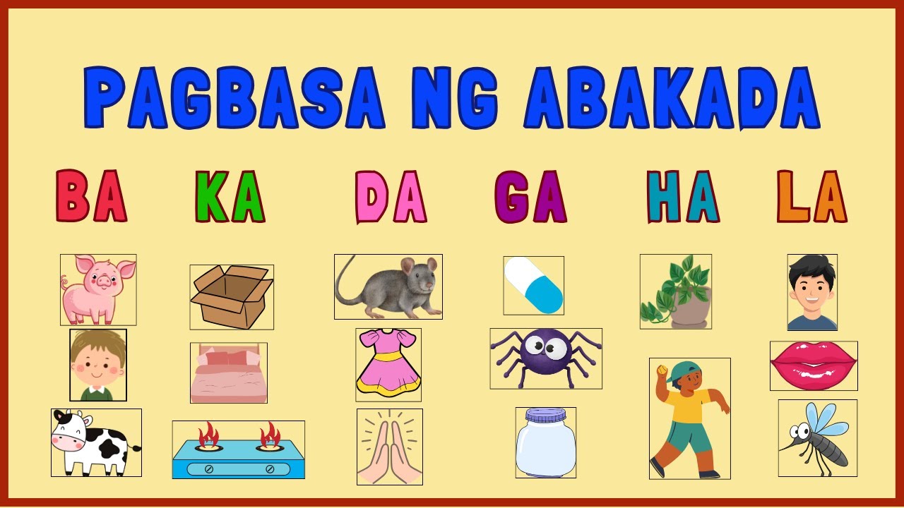 PAGSASANAY Sa PAGBASA / ABAKADA / Preschool at Primary - YouTube