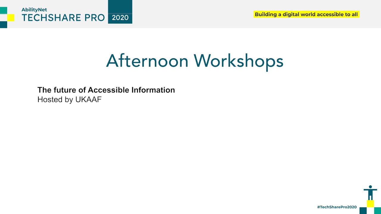 TSP 2020: The future of Accessible Information hosted by UKAAF - YouTube