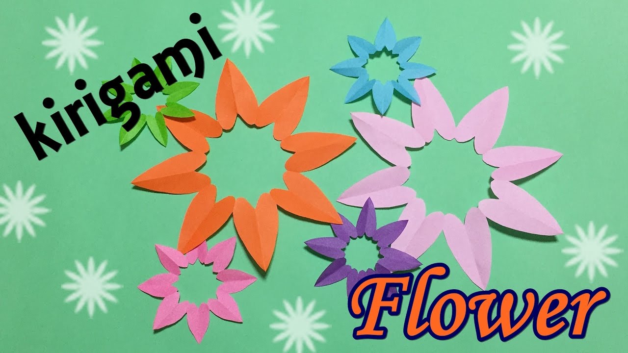 How to make simple & easy Kirigami paper flower | Paper Cutting Craft ...
