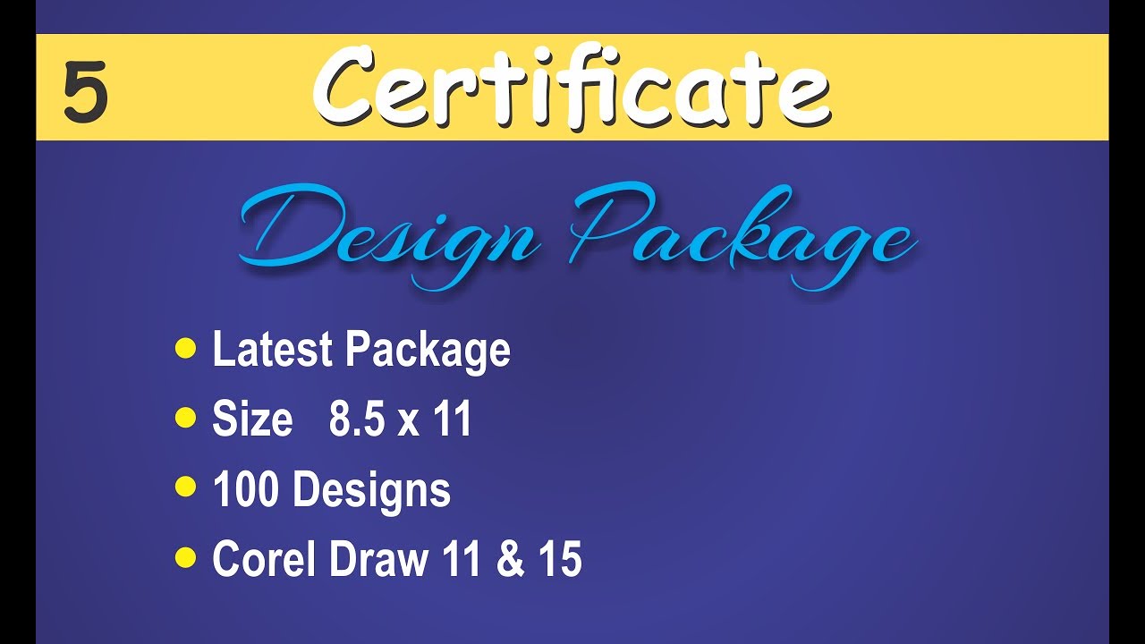 Certificates Designs in Corel Draw 11 & 15 - YouTube