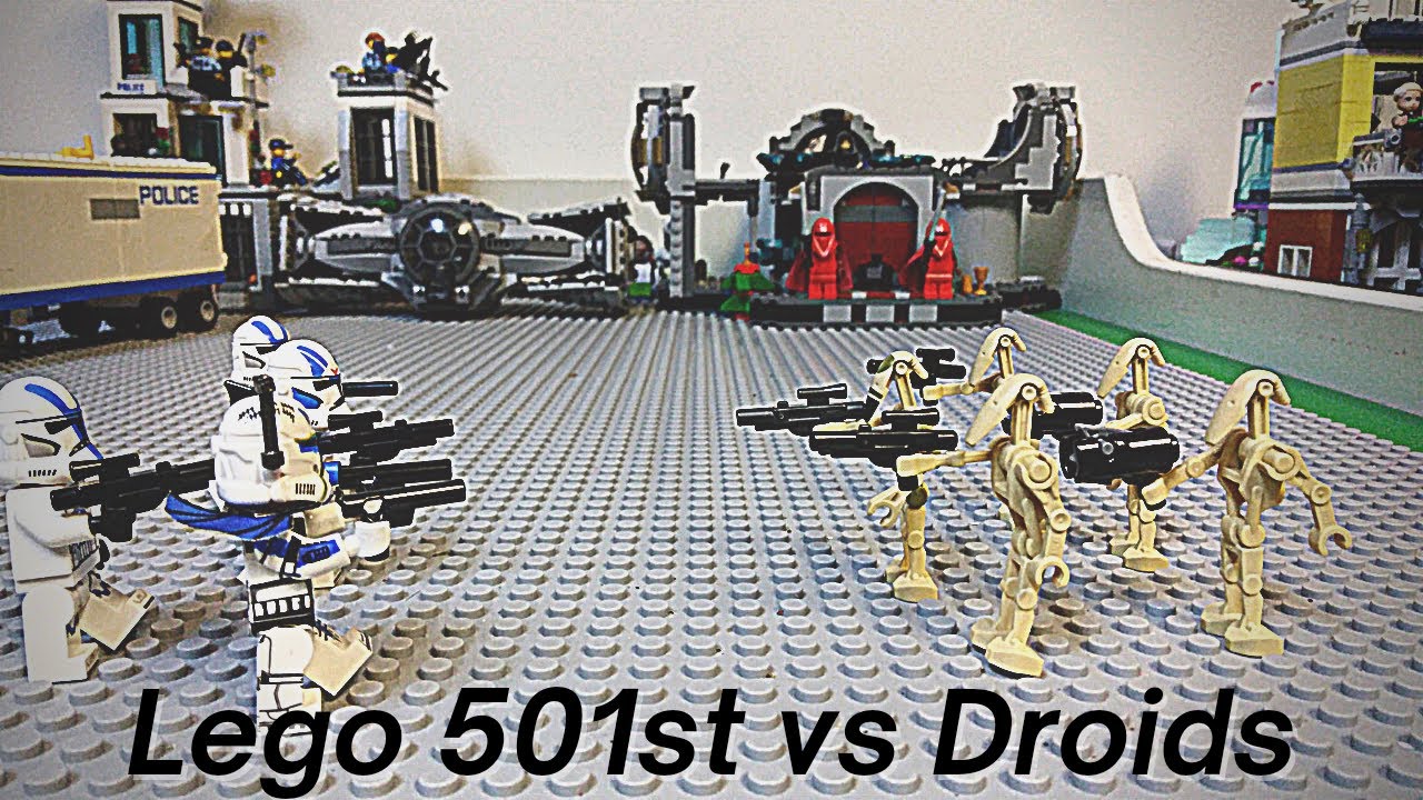 Lego 501st Clones Vs Battle Droids Star Wars Stop Motion - YouTube