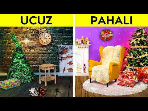 YENİ YIL İÇİN ODA DÖNÜŞÜMÜ | Ucuz ve Pahalı Dekorasyon 123 GO! SCHOOL