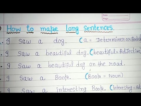How To Make Long Sentences| Class-2 - YouTube