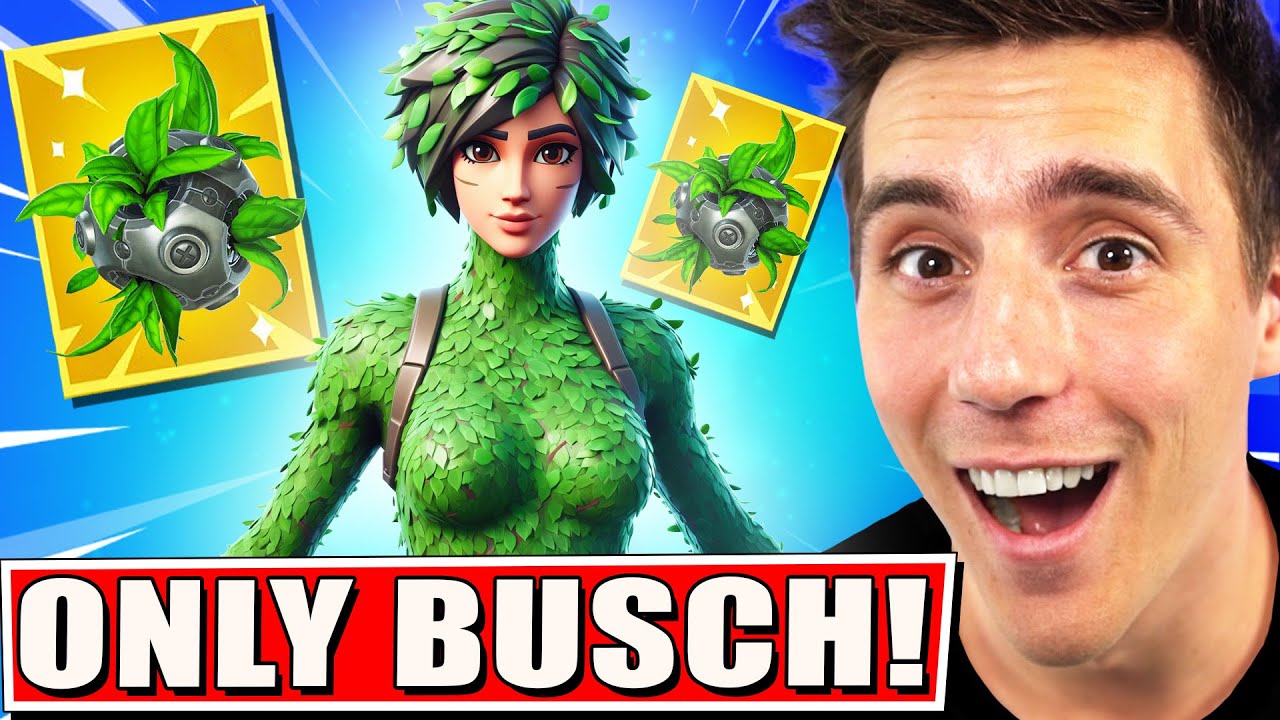 🌳Die "NUR BUSCH CHALLENGE" in Fortnite!🌳 - YouTube