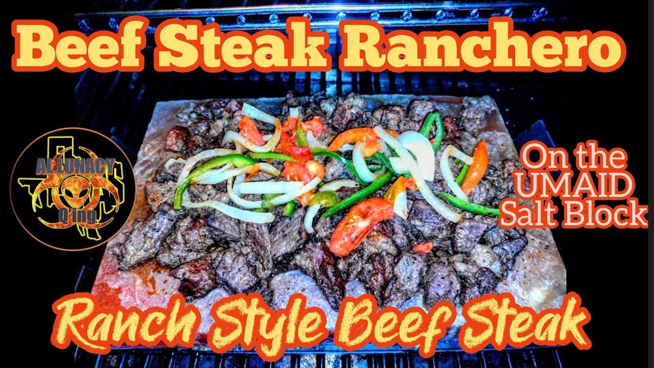 Beef Steak Ranchero | Salt Block Grilling #bistecranchero #mexicanfood ...