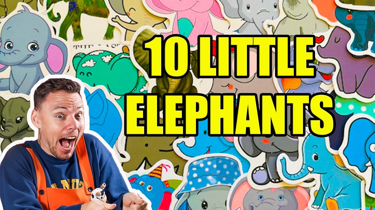 10 Little Elephants | Brain Break song | Cool English Kids - YouTube