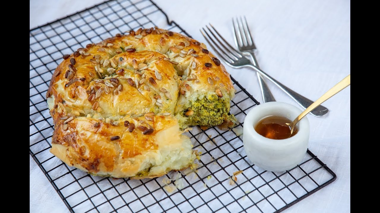 Veggie Spiral Filo Pie - YouTube