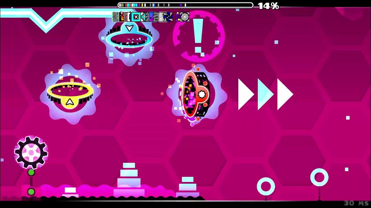 Geometry dash BEATING RANDOM PROCESSING 73% - YouTube