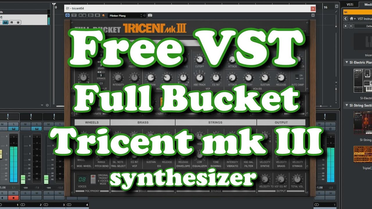 Free VST - Full Bucket Tricent mk III synthesizer - YouTube