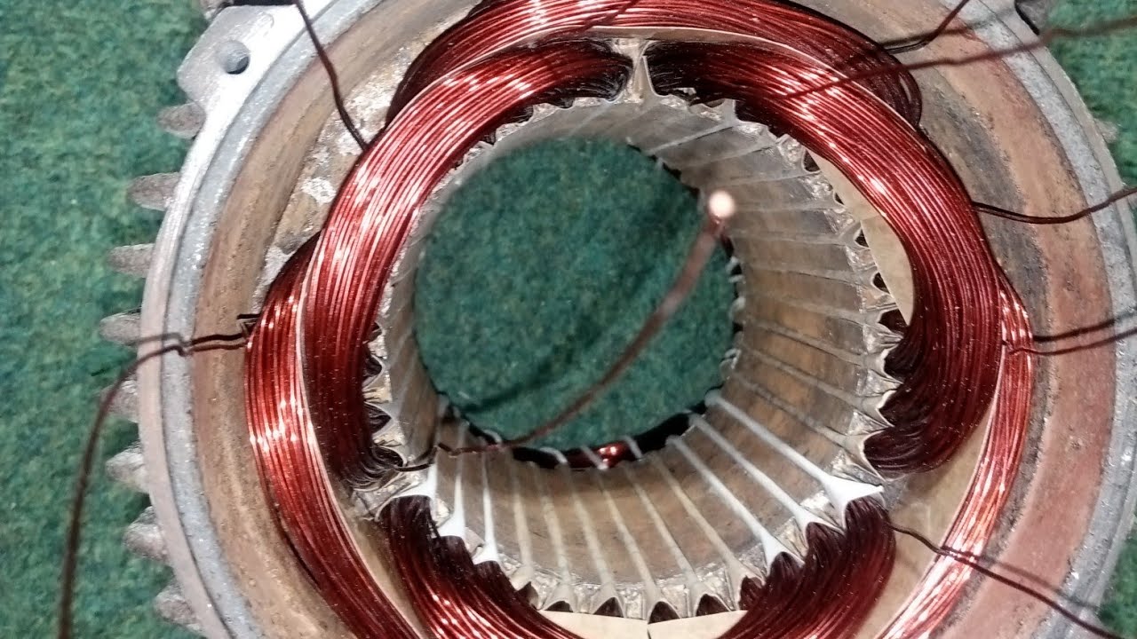 2HP 3phase electrical Motor Connections | 1400 RPM 36 Slot How To ...