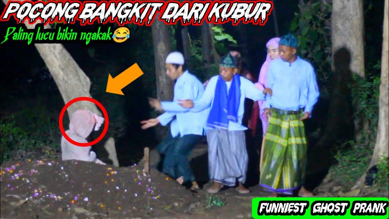 Prank Pocong Bangkit Dari Kubur || Paling Lucu 100% Ngakak 2025🤣🤣 - YouTube