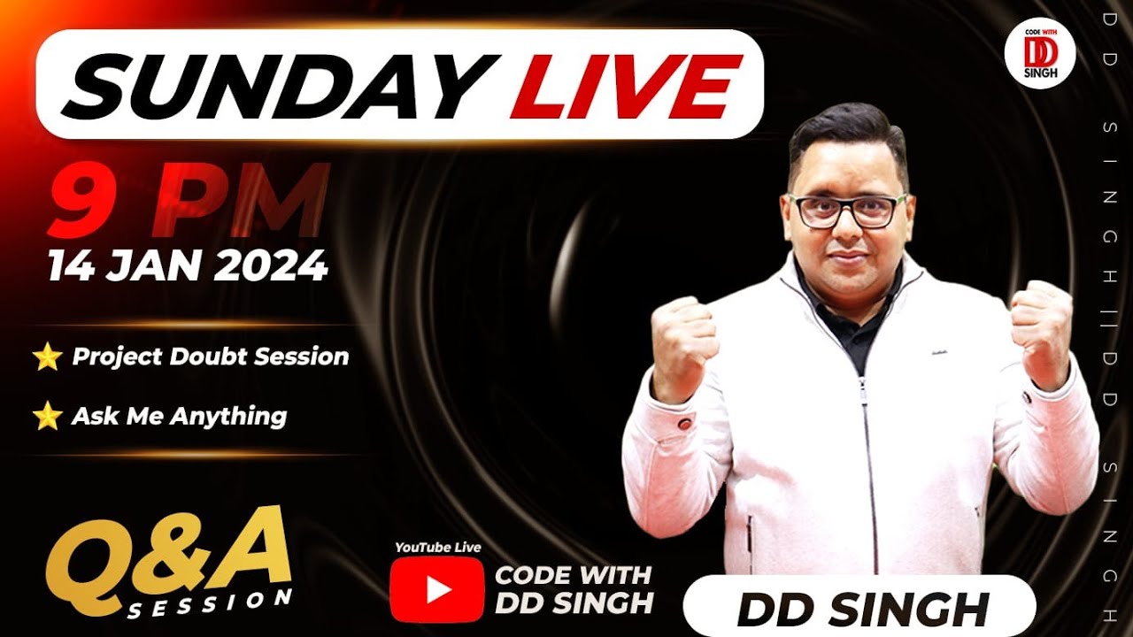 🔴 SUNDAY LIVE | 14 January | Java Developer Road Map | Code With DD Singh | #Coding #java - YouTube