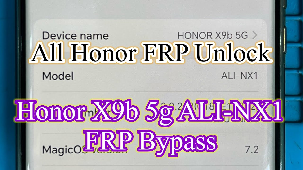 All Honor FRP Unlock || Honor X9b 5g FRP Unlock || ALI-NX1 - YouTube