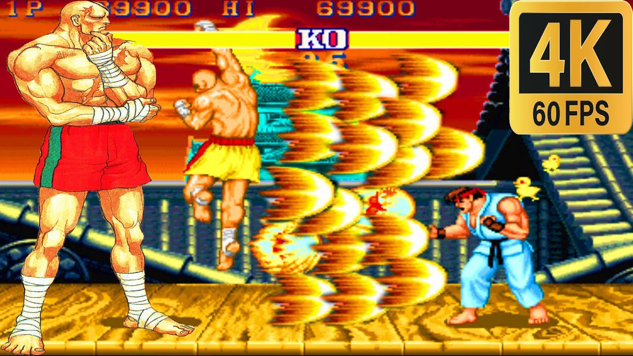 Street Fighter 2 Super - Sagat Tiger Uppercut | 4K 60FPS Golden Arcade ...