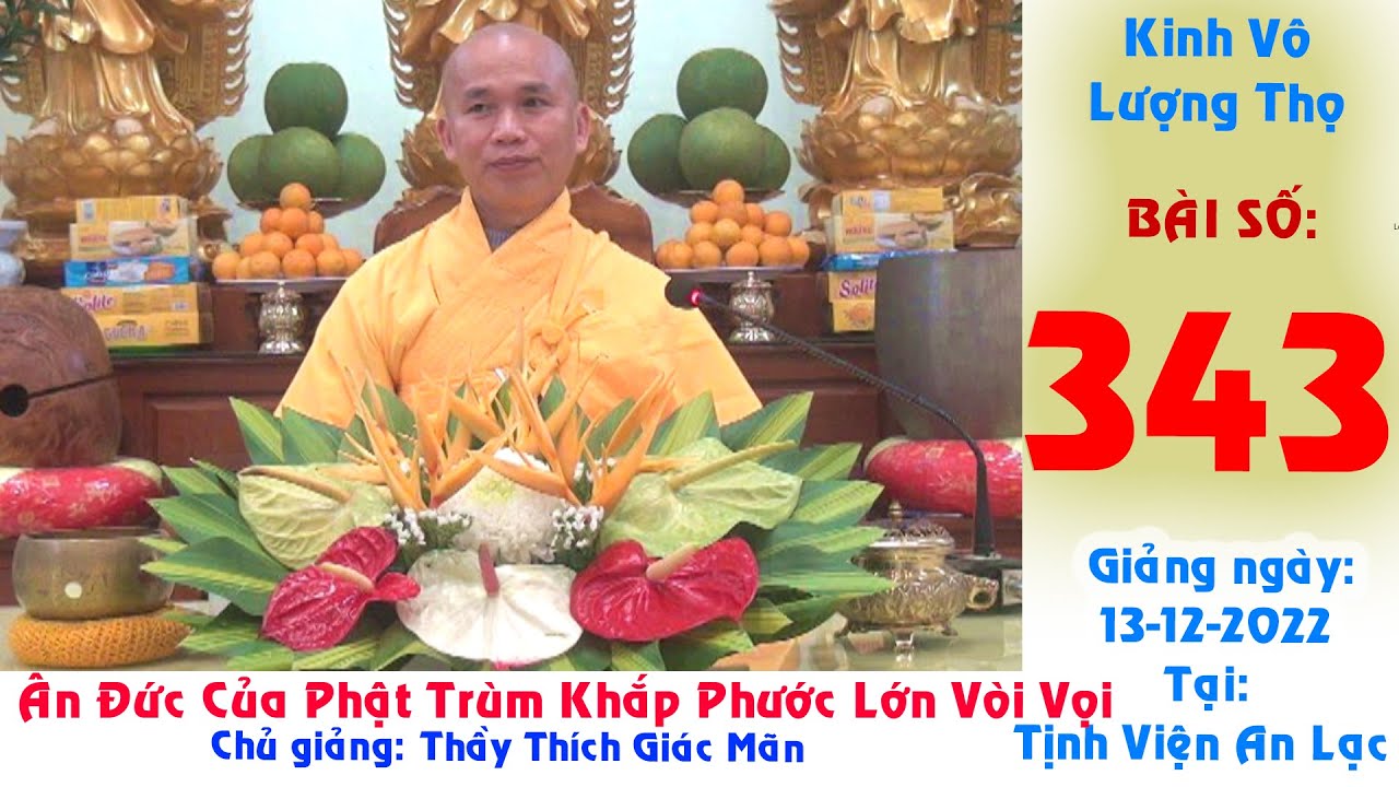 343 Kinh Vô Lượng Thọ Như Lai Chủ Giảng Thầy Thích Giác Mãn - YouTube