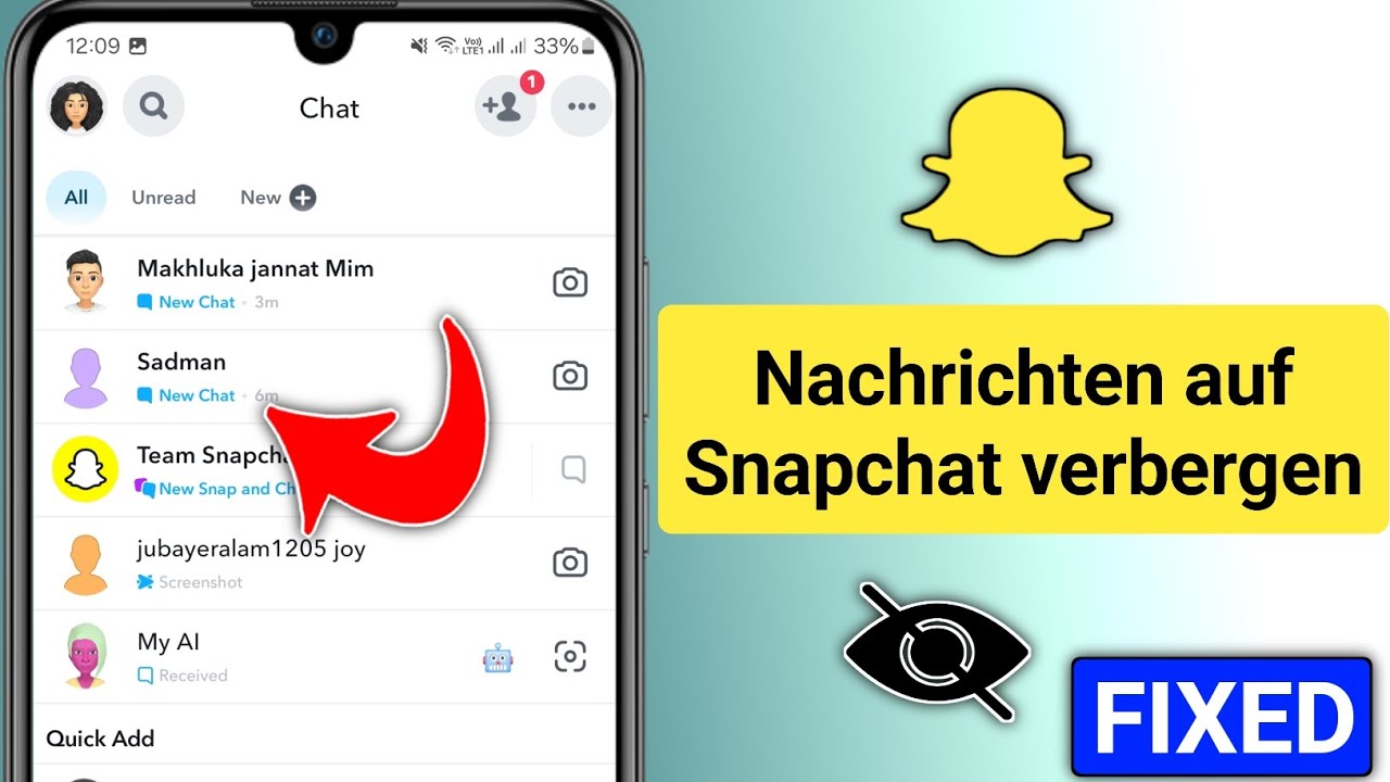 Nachrichten auf Snapchat verbergen (neuer Vorgang) | So verbergen Sie Chats auf Snapchat - YouTube