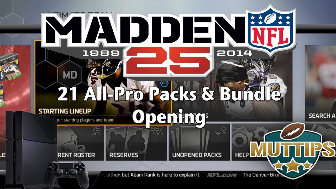Madden 25 Ultimate Team Pack Opening : 21 All Pro Packs : MUT Tips ...