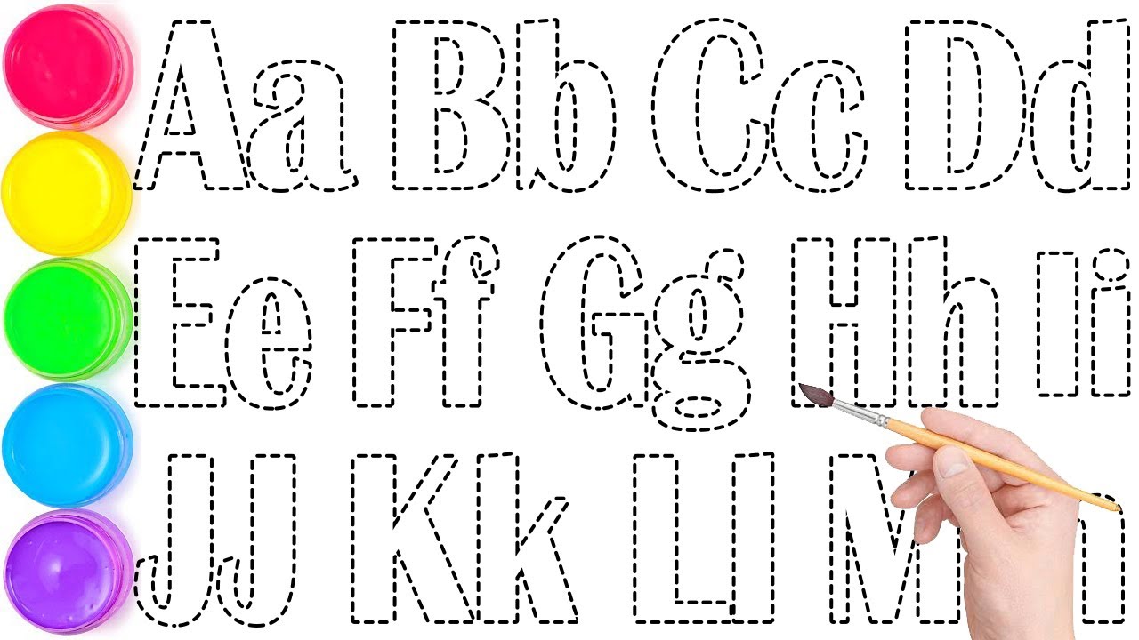 Alphabet Phonics Song // Drawing Capital & Small Letter Alphabet A to Z ...