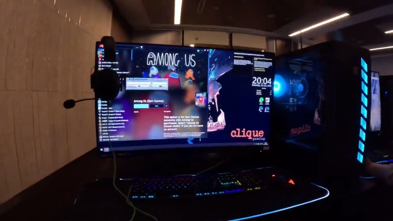 Internet Cafe at Yoshun Singapore - Clique Gaming - YouTube