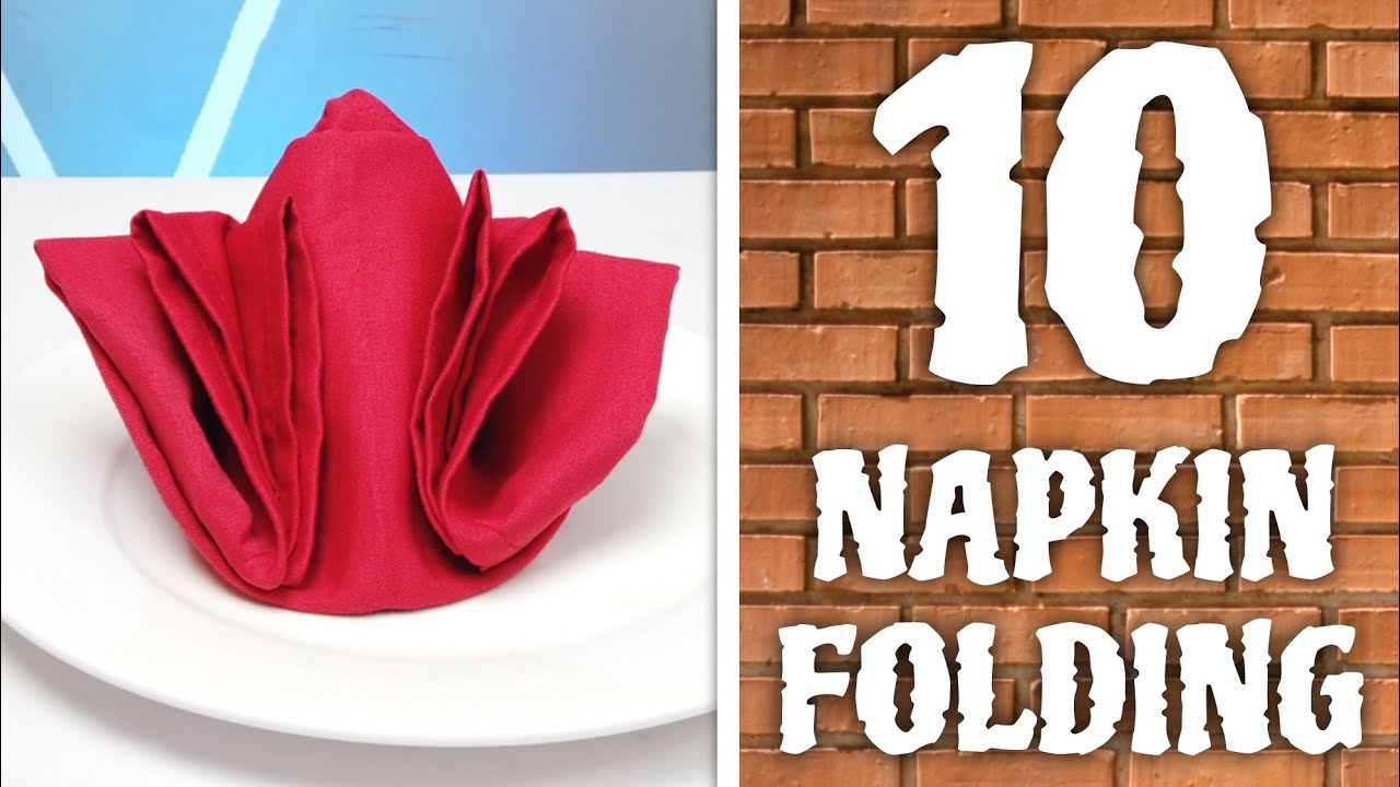 10 WONDERFUL DESIGN FOR YOUR EVENT OCCASION TABLE NAPKIN FOLDING - YouTube