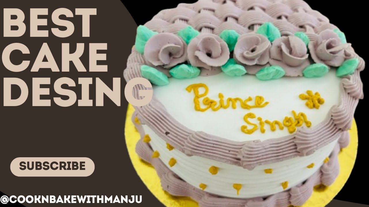 Simple Vanilla Cake Design | Birthday Cake | Easy Decoration for ...