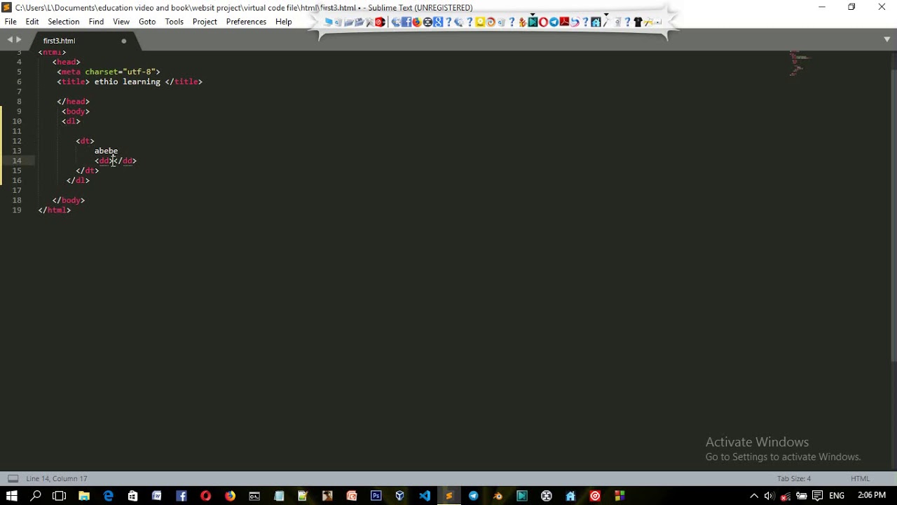 Lecture 16 Html Data Discribe Programming Tutorial In Amharic Youtube 5473