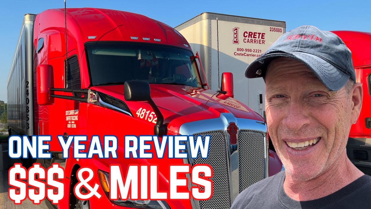 How Much Money in Trucking? | My First Year with Crete Carrier - YouTube