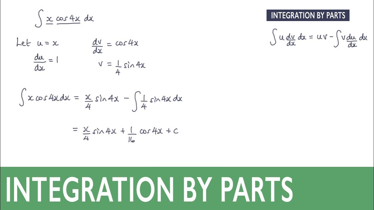 How to integrate xcos4x using Integration by Parts - YouTube